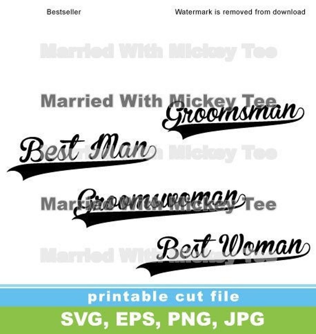 Baseball Style Font SVG Groom Groomsman Best Man Groomswoman Groomsman ...