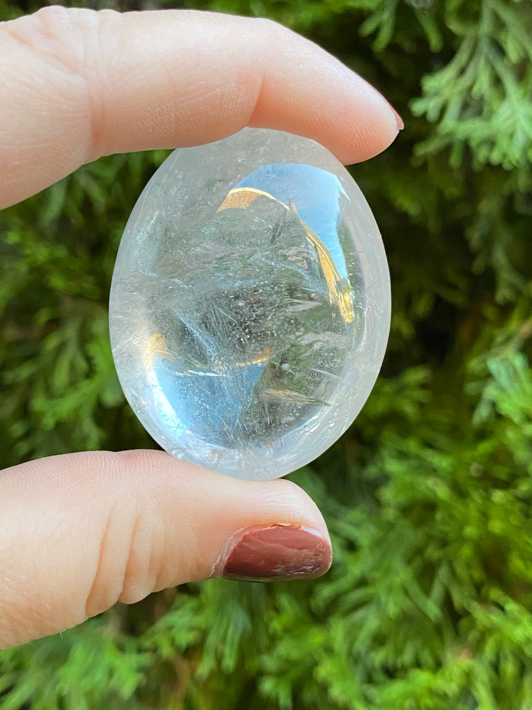 Beautiful Clear Quartz Palm Stone - Etsy