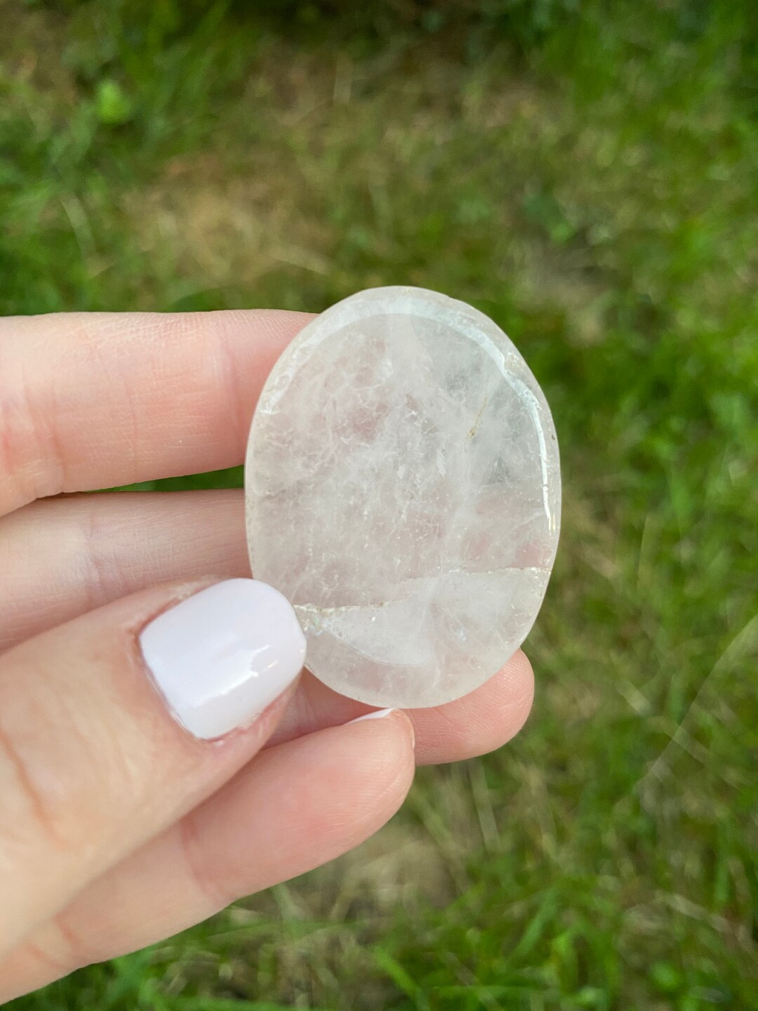 Rose Quartz Worry Stone - Etsy