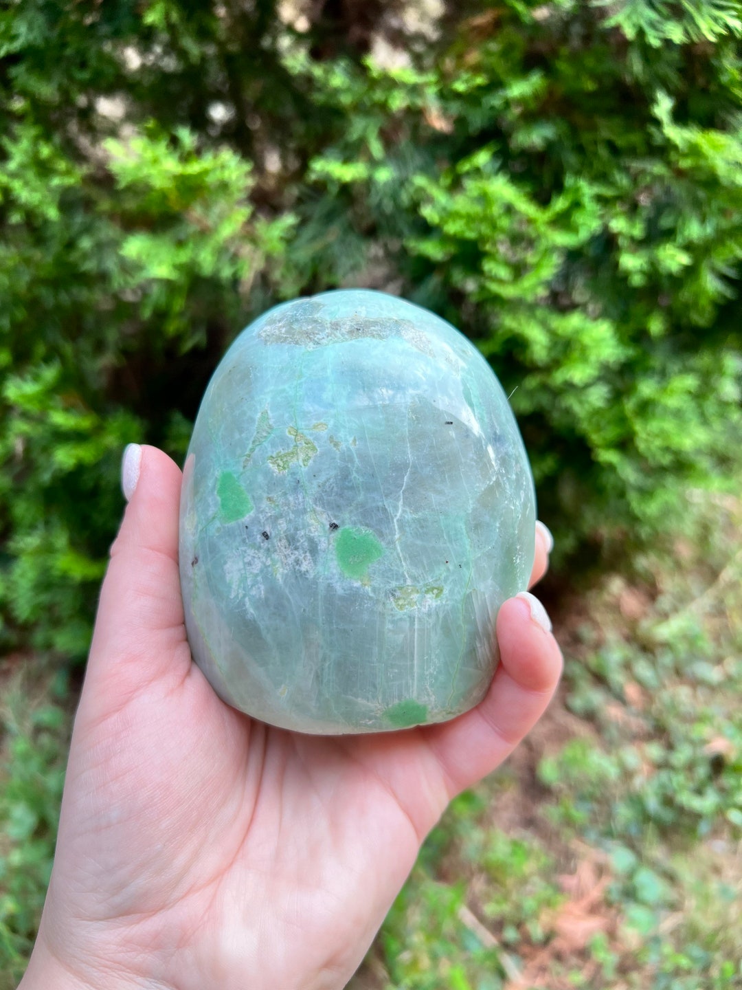 Gorgeous Large Green Moonstone Self Standing Freeform - Etsy
