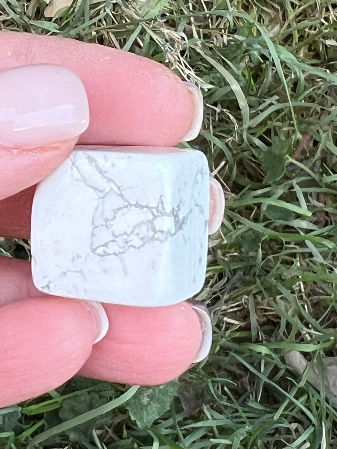 Cute Howlite Cube Tumbled Stone - Etsy