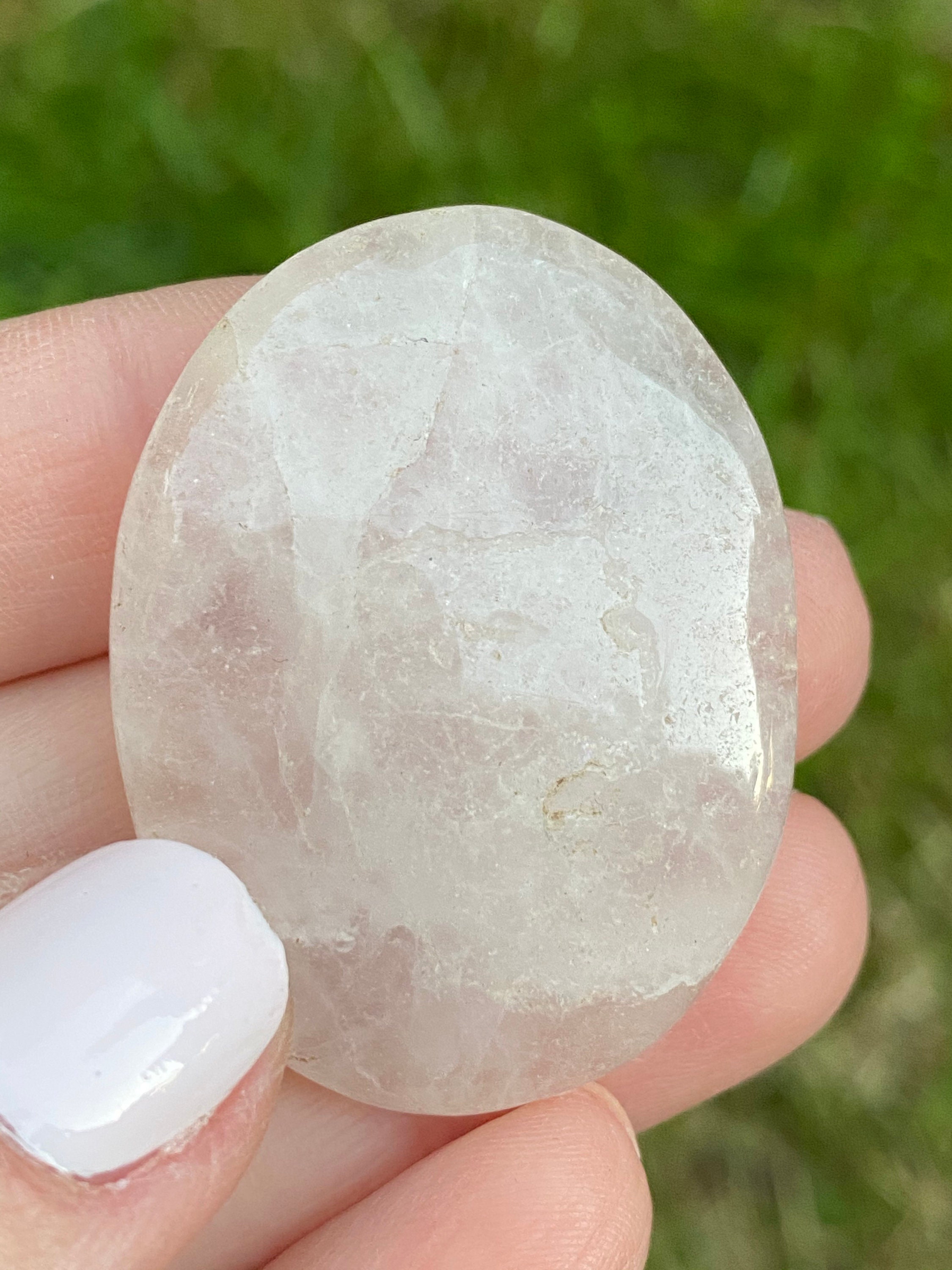 Rose Quartz Worry Stone | Etsy