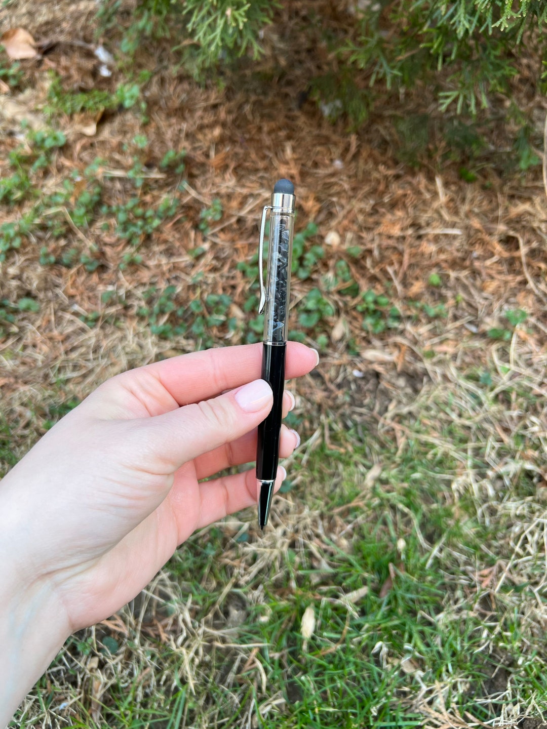 Black Obsidian Ballpoint Stylus Pen - Etsy