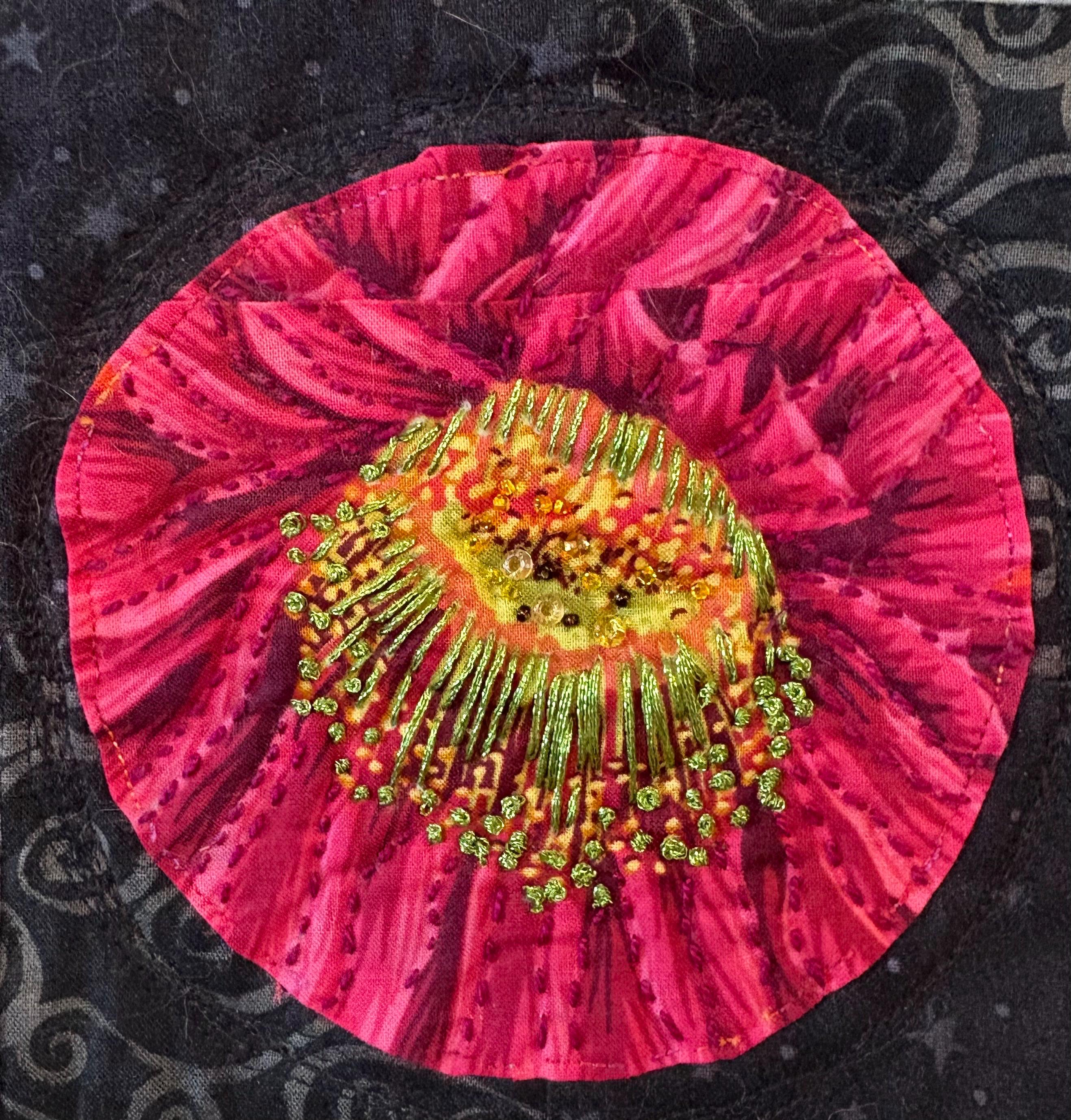 Organic Circles- Embellished Art Quilt Wall-hanging - Etsy