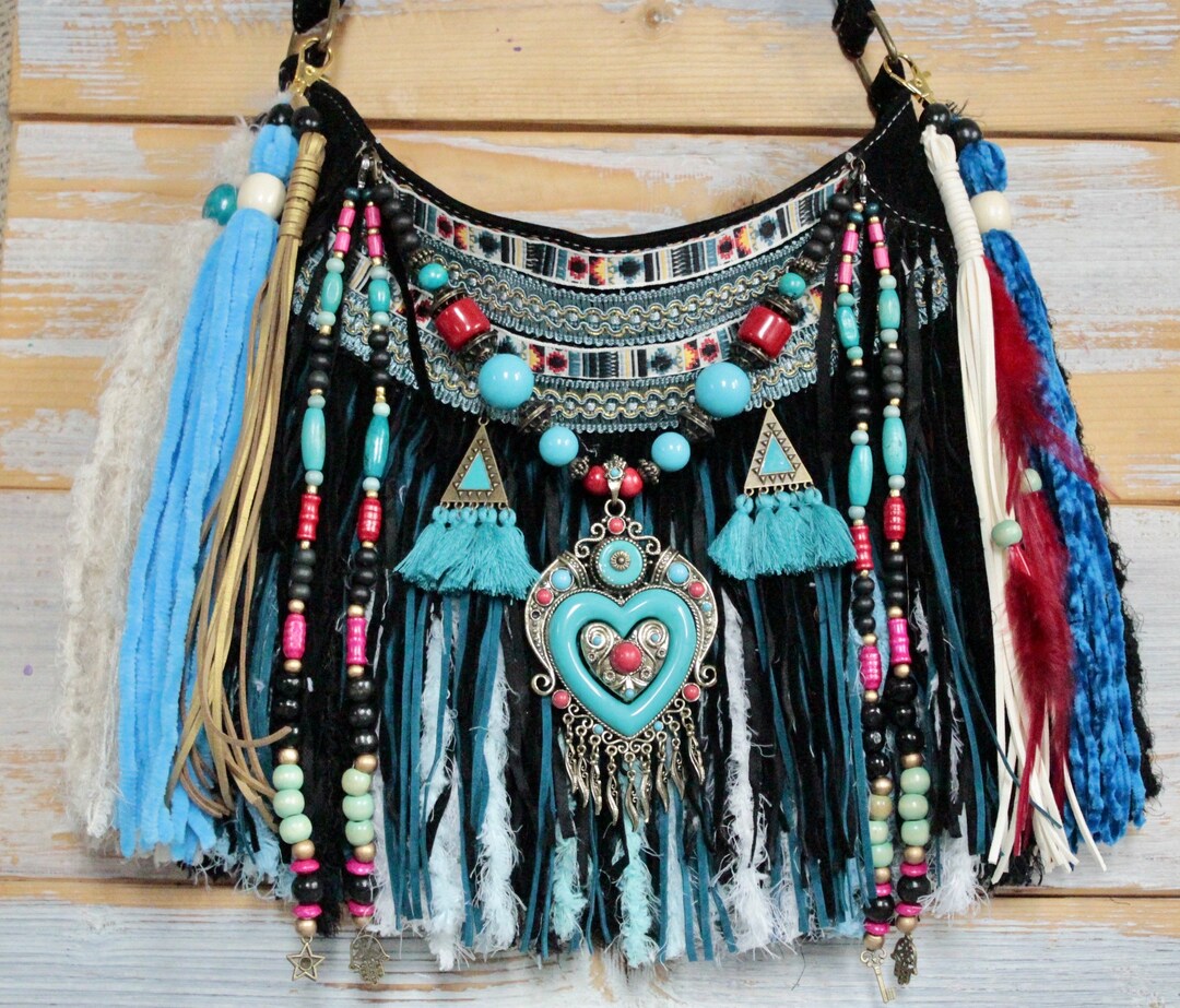 Velvet Boho Chic Purse - Boho Crossbody Bag - Etsy