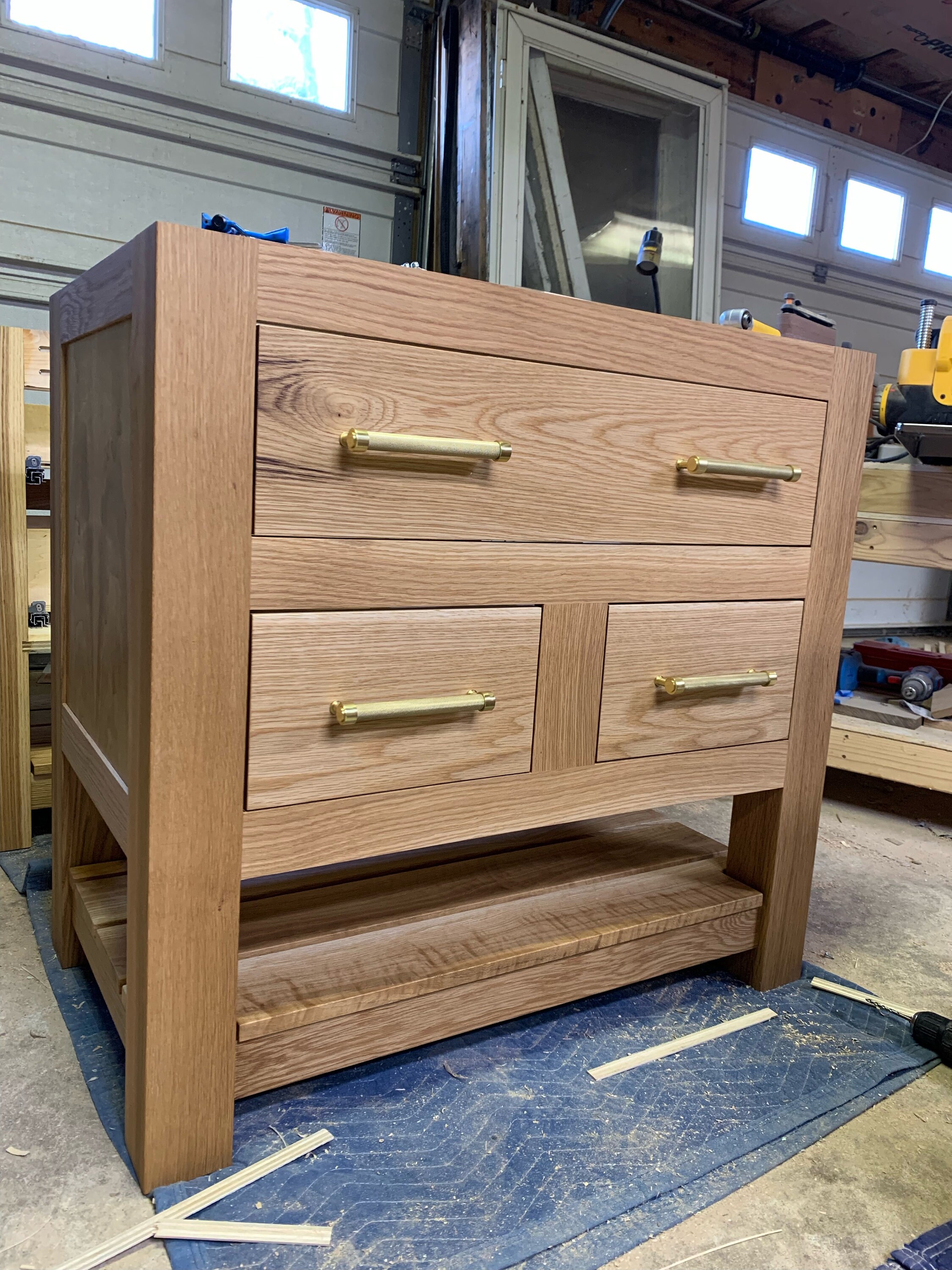 White Oak Bathroom Vanity | Single Sink | - Etsy