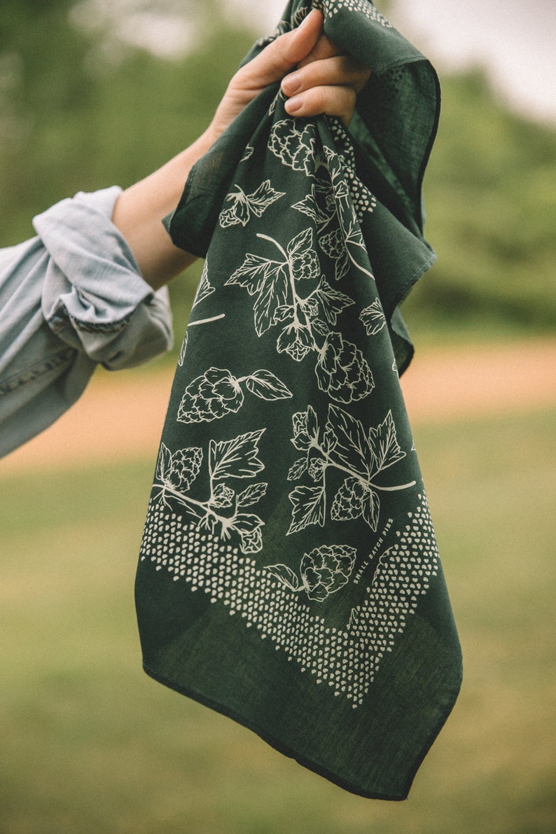 Hoppy Hanky Screen Printed Hop Pattern Bandana Craft Beer - Etsy