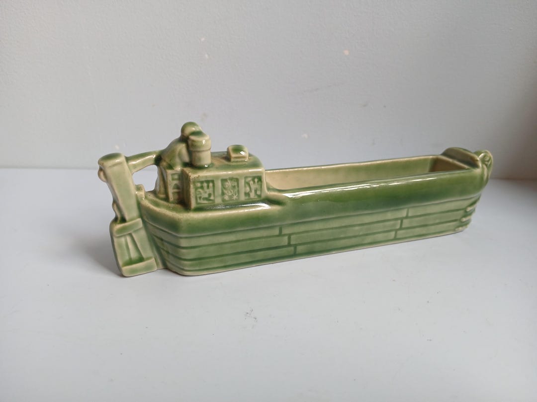 Vintage Wade Narrow/canal Boat Posy Vase Figurine, Made in England ...