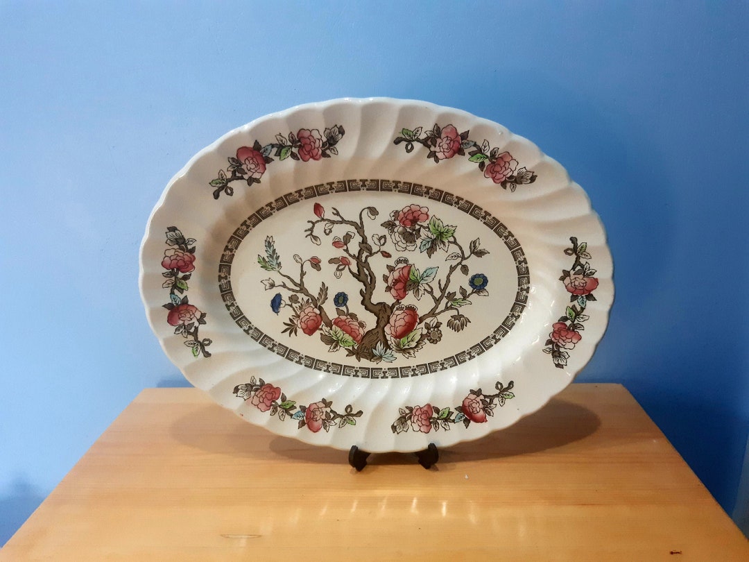 Vintage Myott indian Tree 12 Inch Platter, Ironstone Made in England ...
