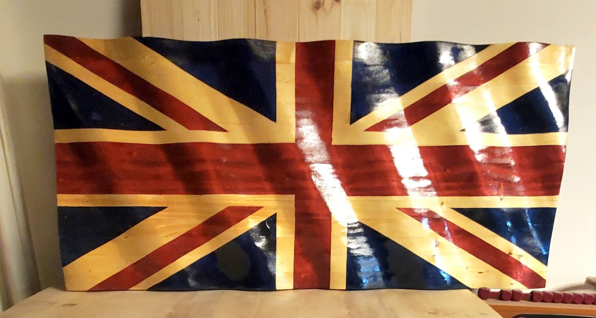 Extra Large Wooden Wavy Union Flag Flag of Great Britain - Etsy
