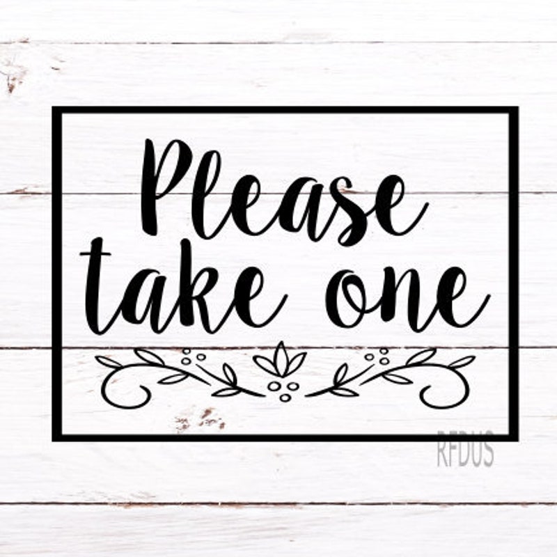 Take One Signs - Etsy