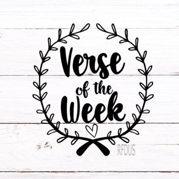 Scripture Verse of the Week Svg - Etsy