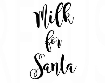 cookies for santa SVG Easy Cricut Cutting File milk for | Etsy