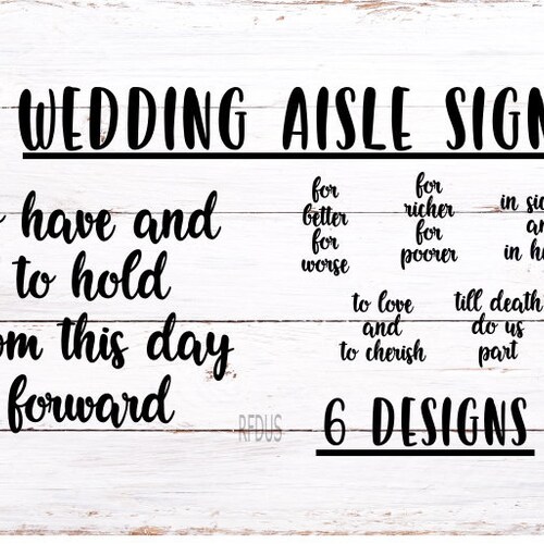 Wedding Vows Aisle Signs SVG DIY Wedding Signs Walkways - Etsy Wedding Vows Aisle Signs SVG DIY Wedding Signs Walkways - Etsy
