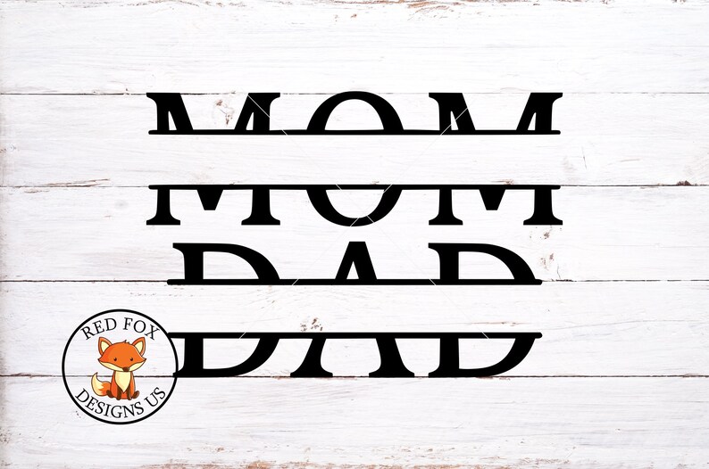 SVG FILES Mom Dad Split Monogram Mom Monogram svg Dad | Etsy
