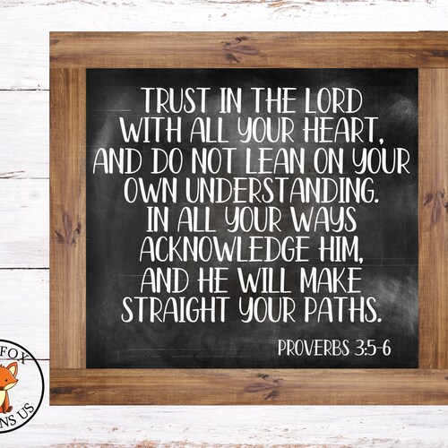 Trust Svg Proverbs 3 5 Bible Verse SVG Christian Svg Trust - Etsy