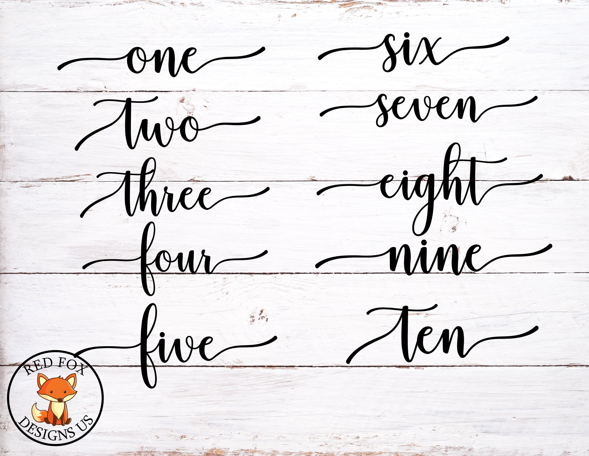 Table Numbers SVG Numbers 1 to 10 SVG Rustic Wedding SVG | Etsy