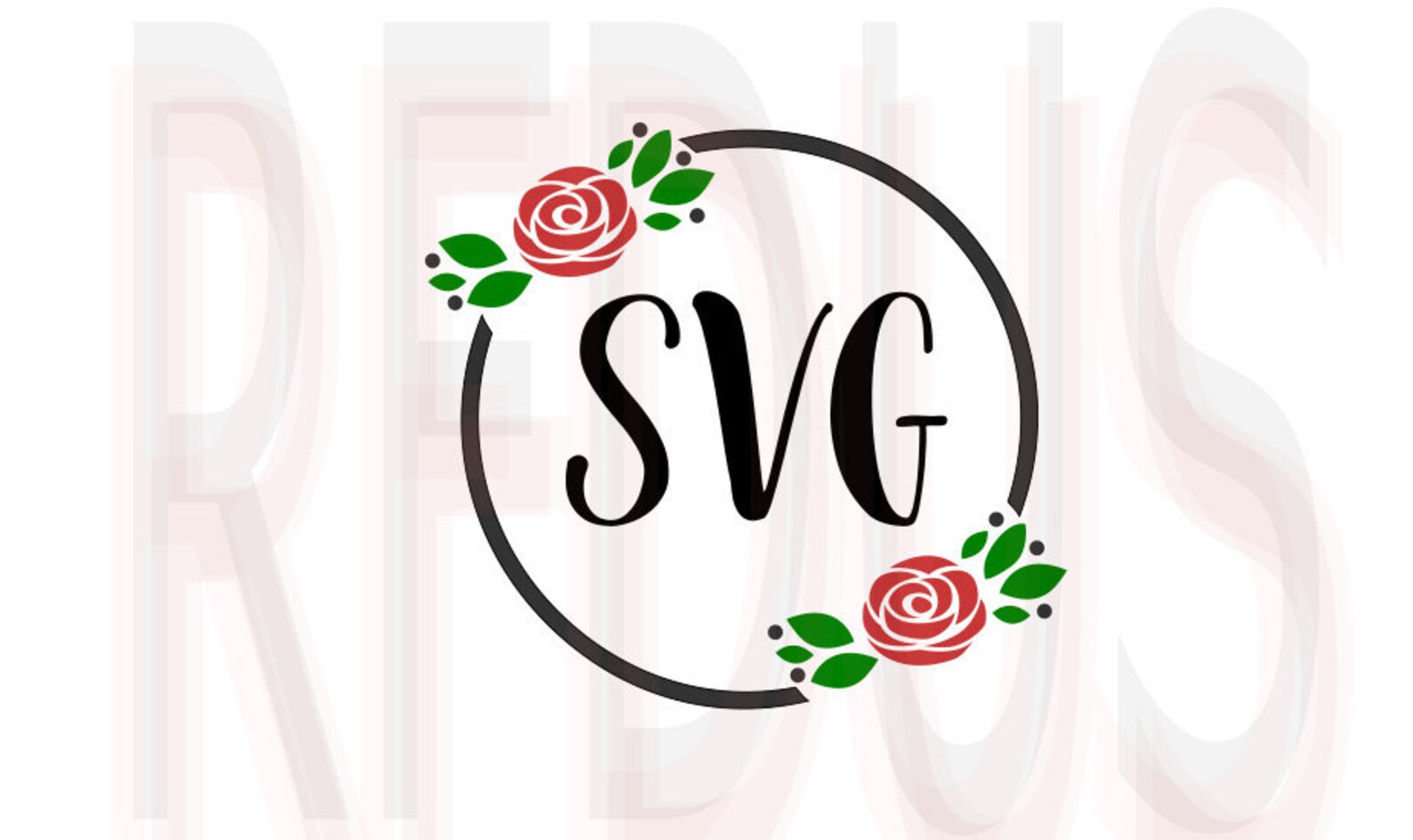 Wreath Monogram Circle Rose Frame SVG Easy Cricut Cutting - Etsy