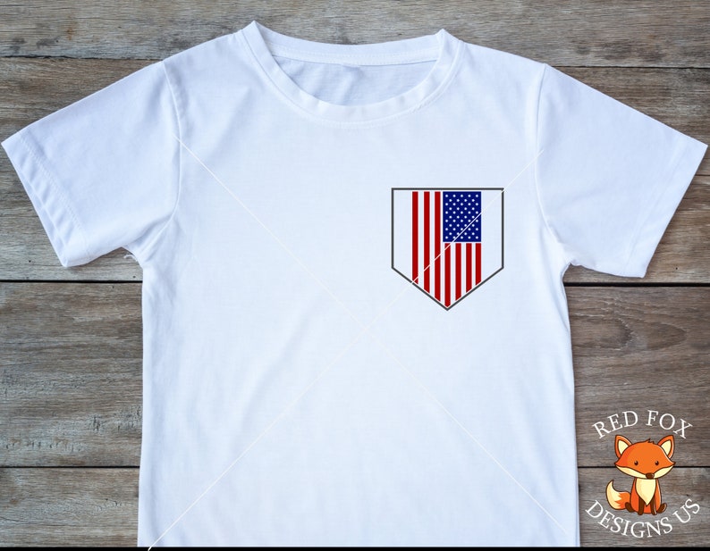 Pocket Flag Svg American Flag SVG Home of the Free Because - Etsy