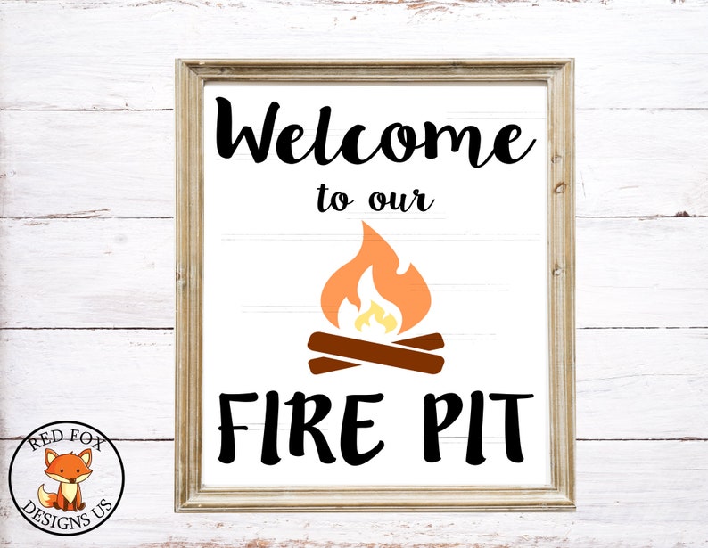 Welcome to Our Fire Pit SVG Vector Design Cricut Cutting - Etsy