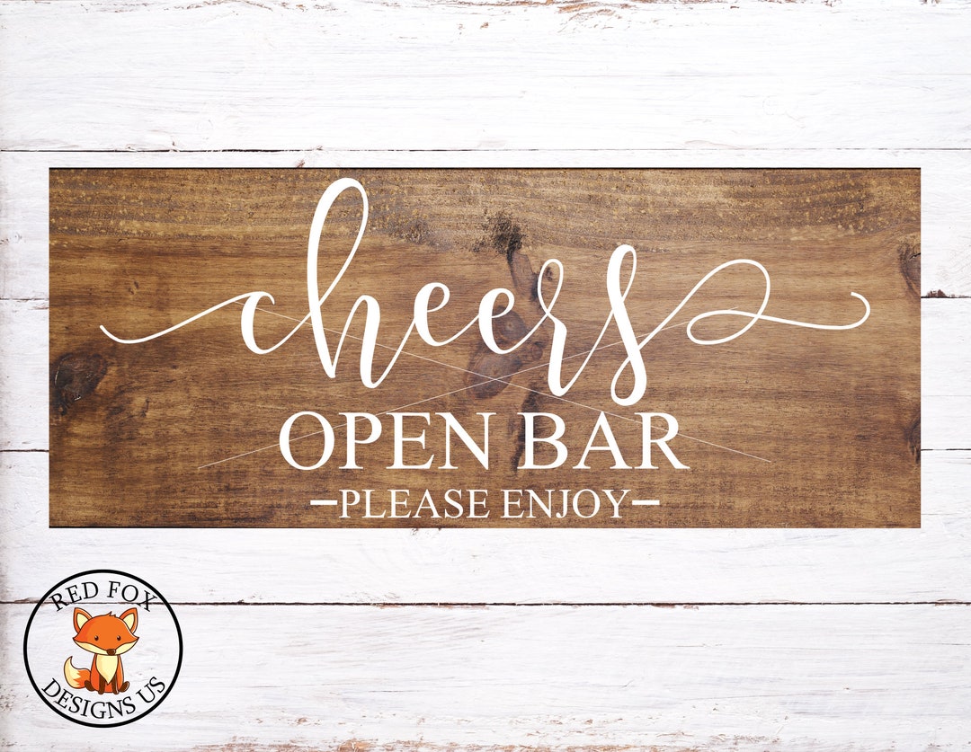 SVG FILES - Cheers Svg - Open Bar Svg - Cheers Open Bar - Instant ...