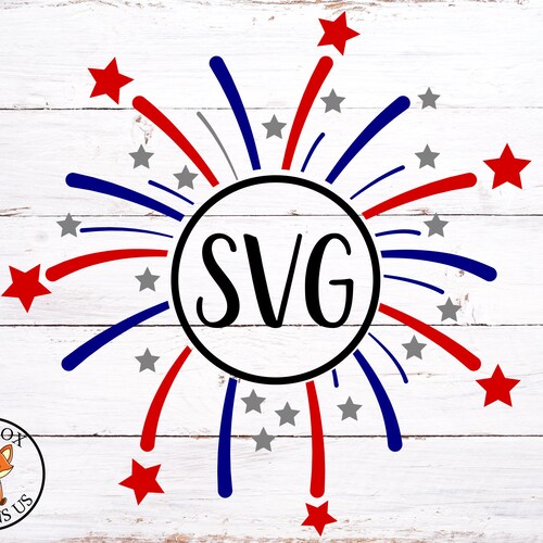 Firework Monogram SVG Cricut Cutting Monogram Ready Image - Etsy