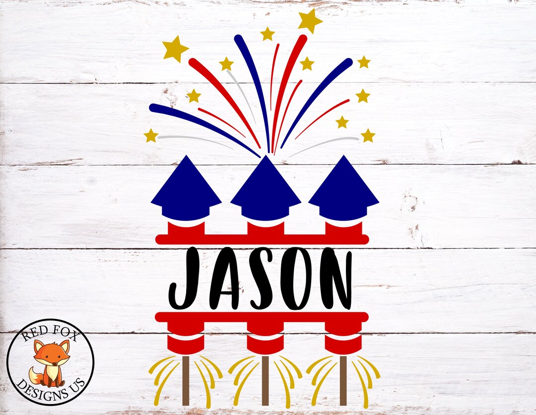 Firework Monogram SVG, Cricut Cutting, Monogram Ready Image, Little Boy ...