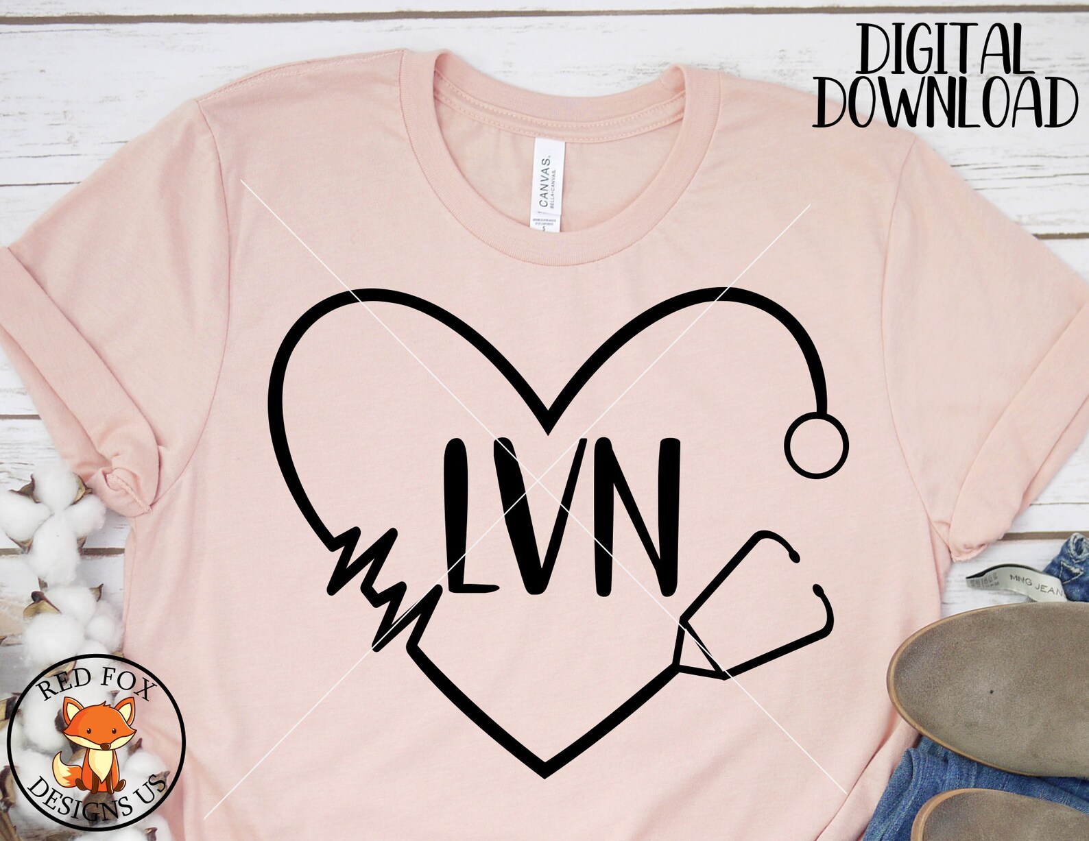 LVN Heartbeat Stethoscope Svg,ekg Svg Vector Art Svg -commercial Use ...