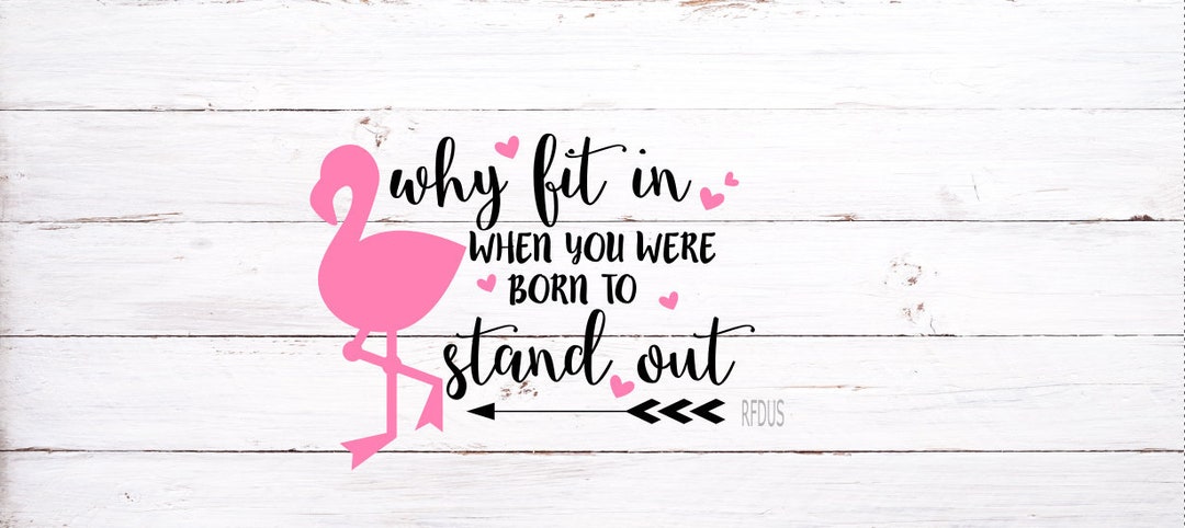 Why Fit in When You Were Born to Stand Out Svg, Stand Tall and Be ...