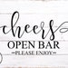SVG FILES - Cheers Svg - Open Bar Svg - Cheers Open Bar - Instant ...