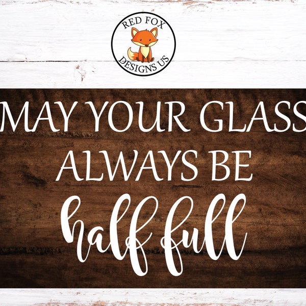 Half Full Glass Svg - Etsy