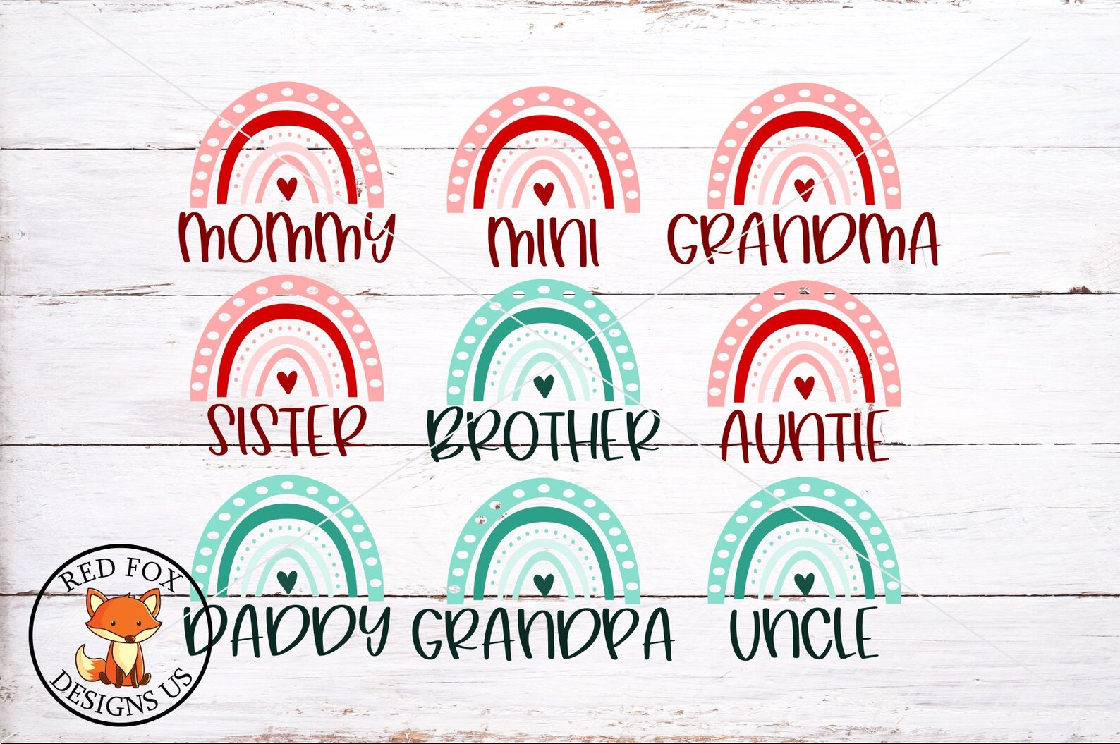 Happy Valentines Day Rainbow SVG Valentine's Day Bundle | Etsy