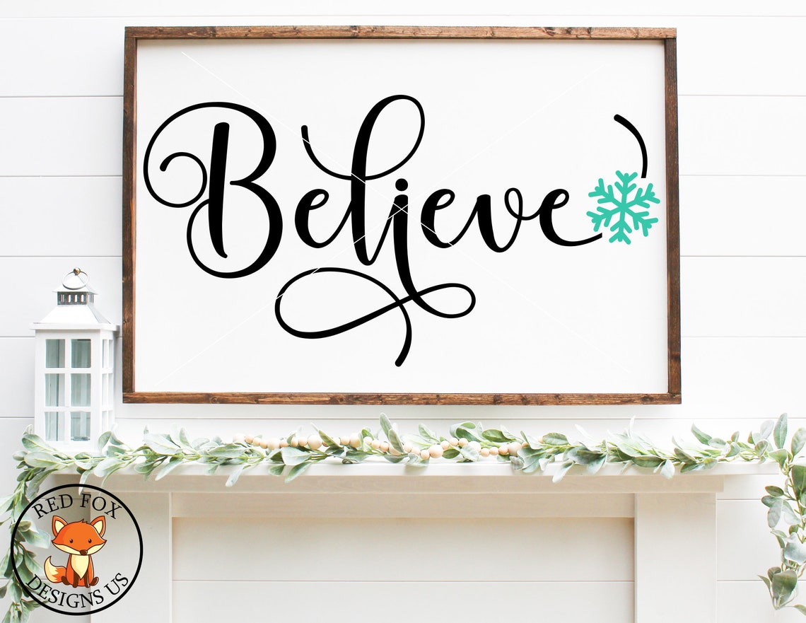 Believe in the Magic of Christmas SVG Cricut Cutting File - Etsy