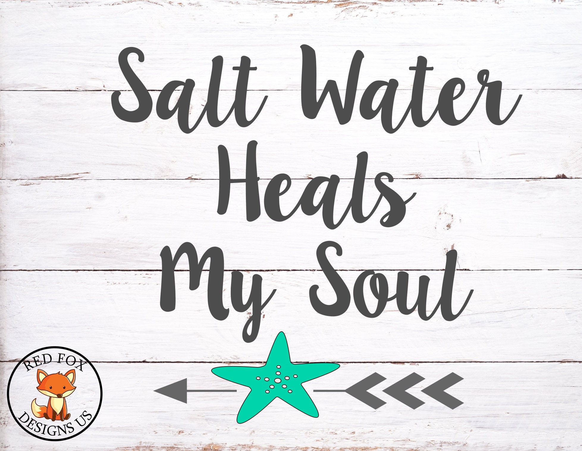 Salt Water Heals My Soul Svg File, Cricut Cutting File, Beach Svg ...