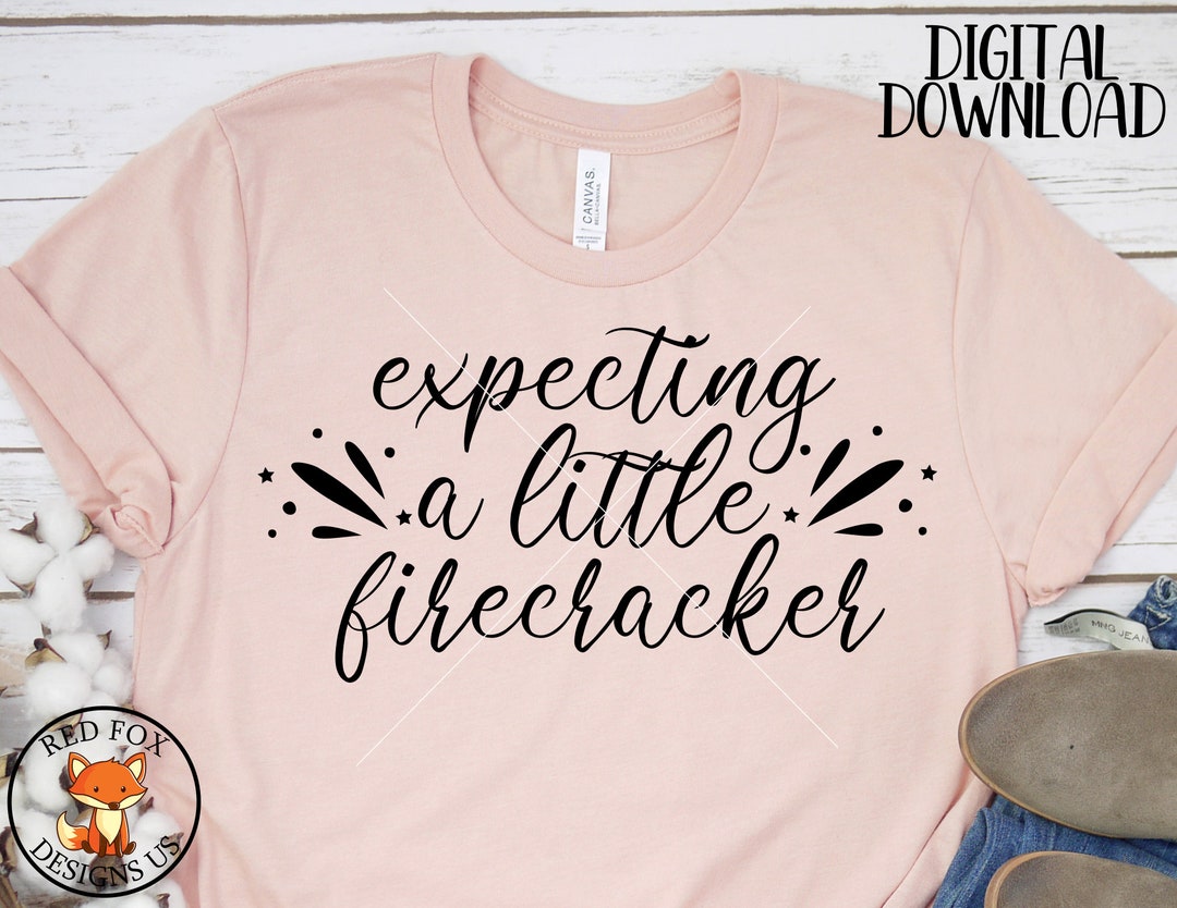 Expecting a Little Firecracker Svg, 4th of July Pregnancy Announcement ...