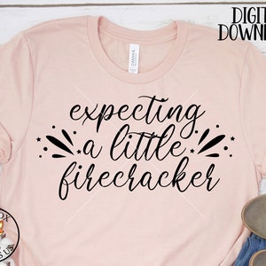 Expecting a Little Firecracker Svg, 4th of July Pregnancy Announcement ...