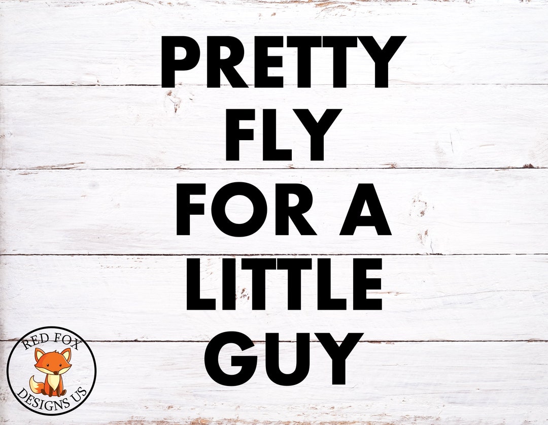 Pretty Fly for a Little Guy Svg, Cricut and Cameo Cutting File, Boy Svg ...