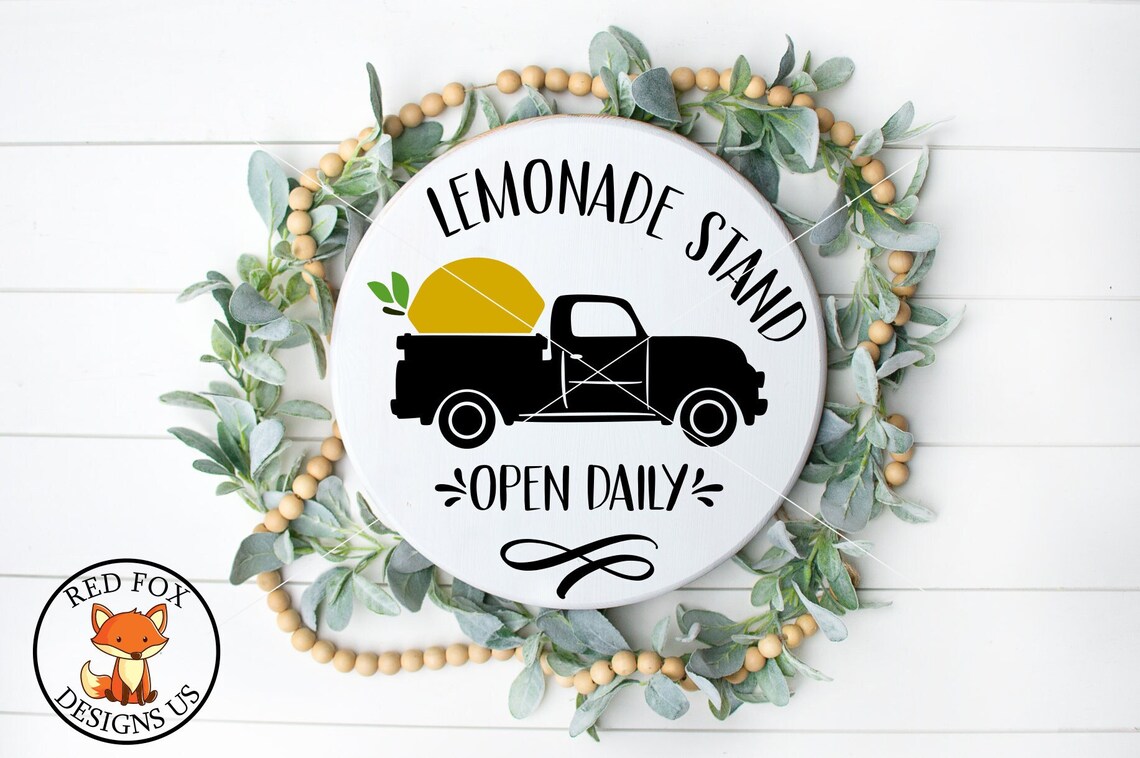 Lemonade Stand SVG Vintage Truck SVG Lemon Farm Sign Rustic - Etsy