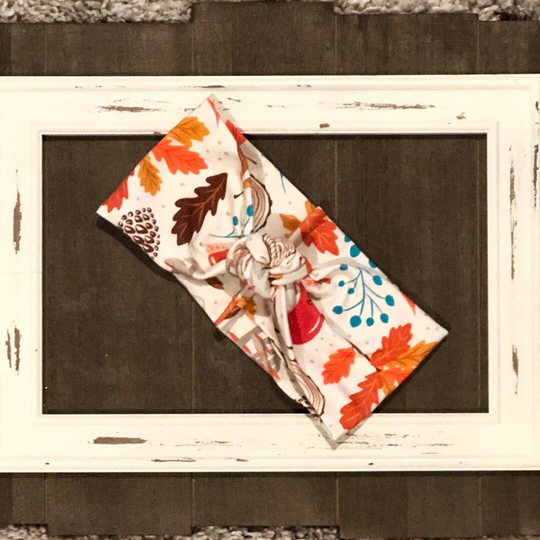 Harvest Fall Foliage Head Wrap Fall Nature Knotted Headband - Etsy