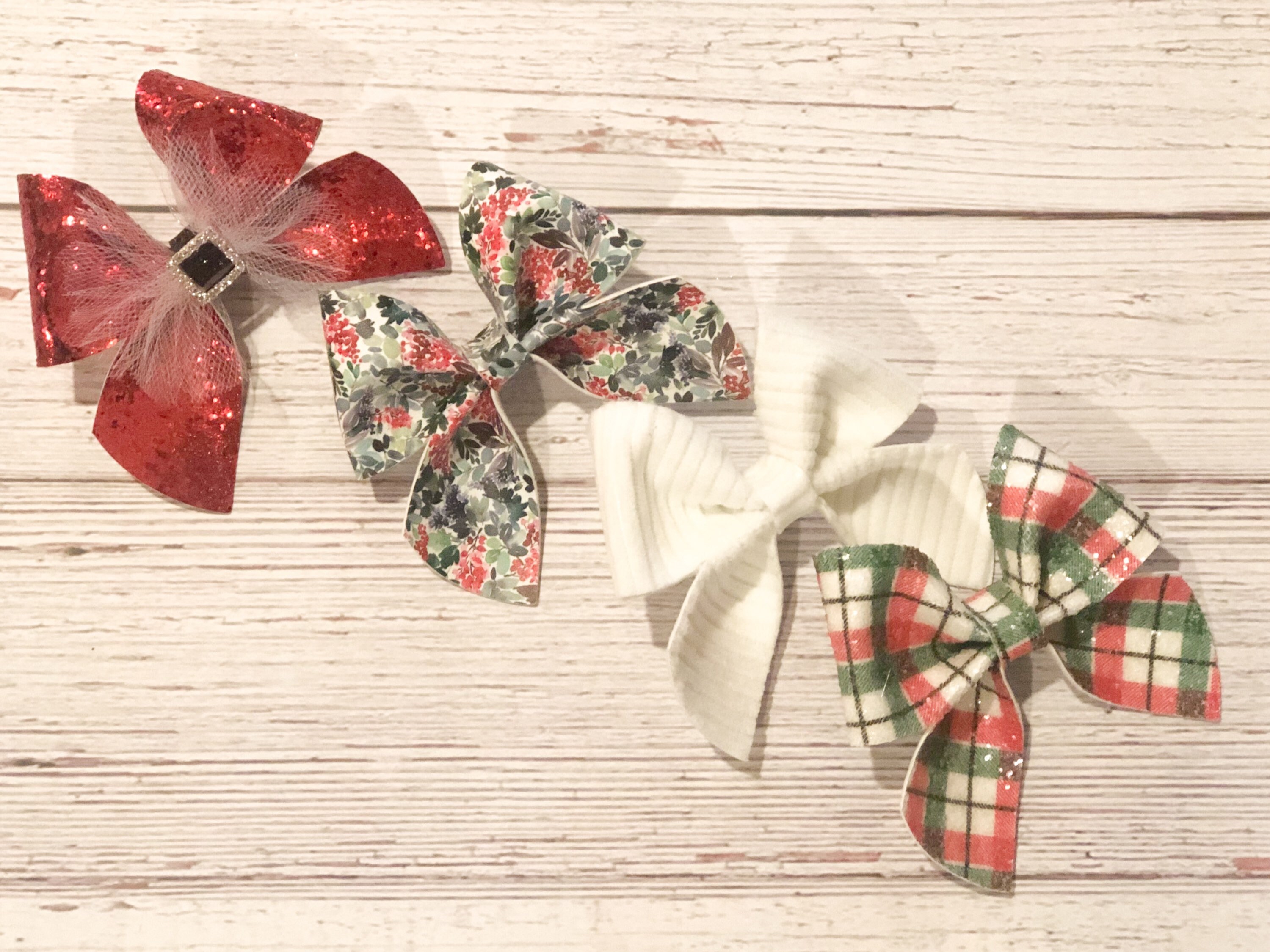 Christmas Hair Bows Medium Size Hair Bows Holiday Hair Bows - Etsy UK