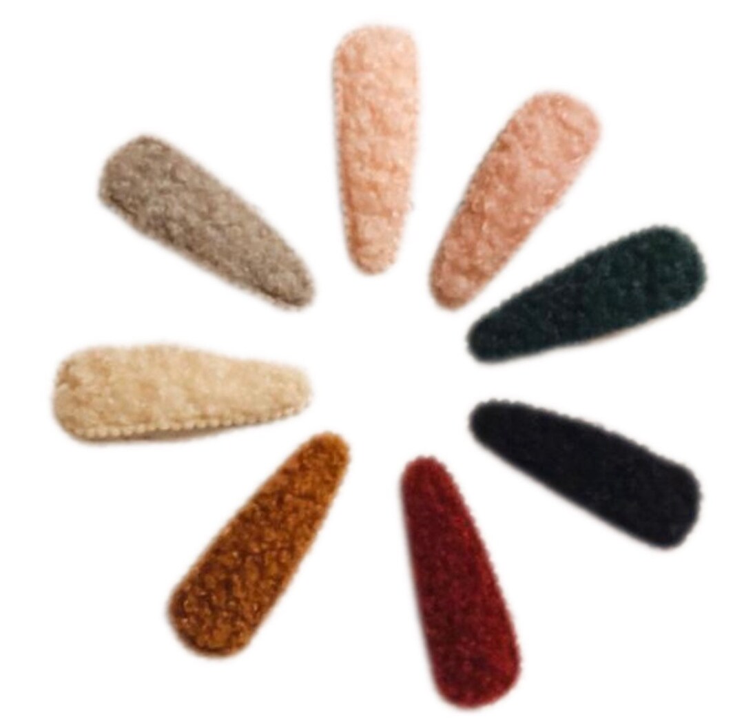 Fabric Covered Snap Clips, Sherpa Covered Snap Clips, Faux Sherpa Snap ...