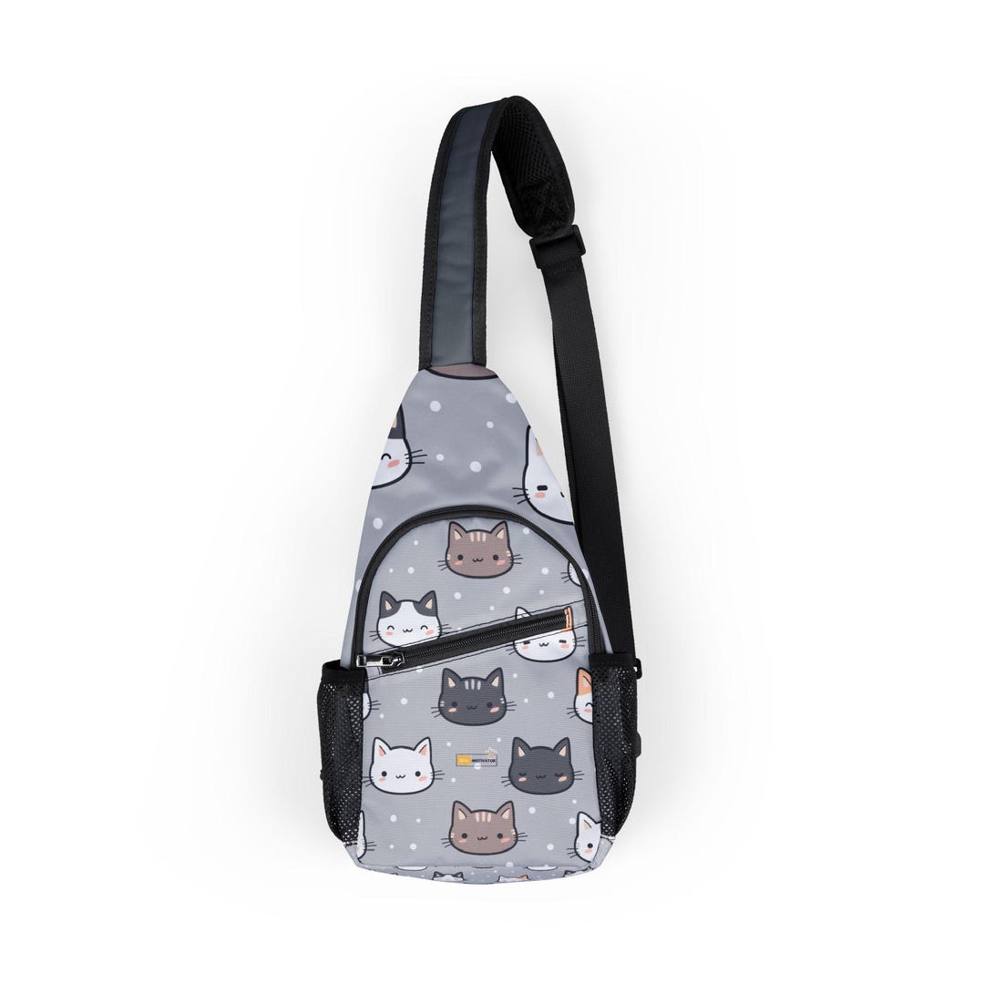 Cute Cat Chest Bag - Perfect for Animal Lovers, Casual Outings, Pet ...