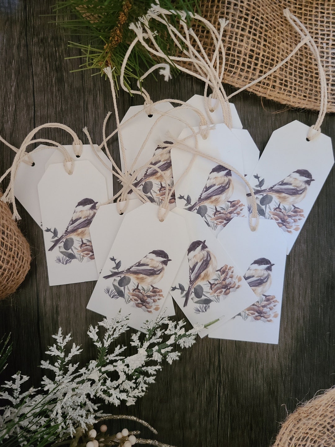 Chickadee Gift Tags - Etsy