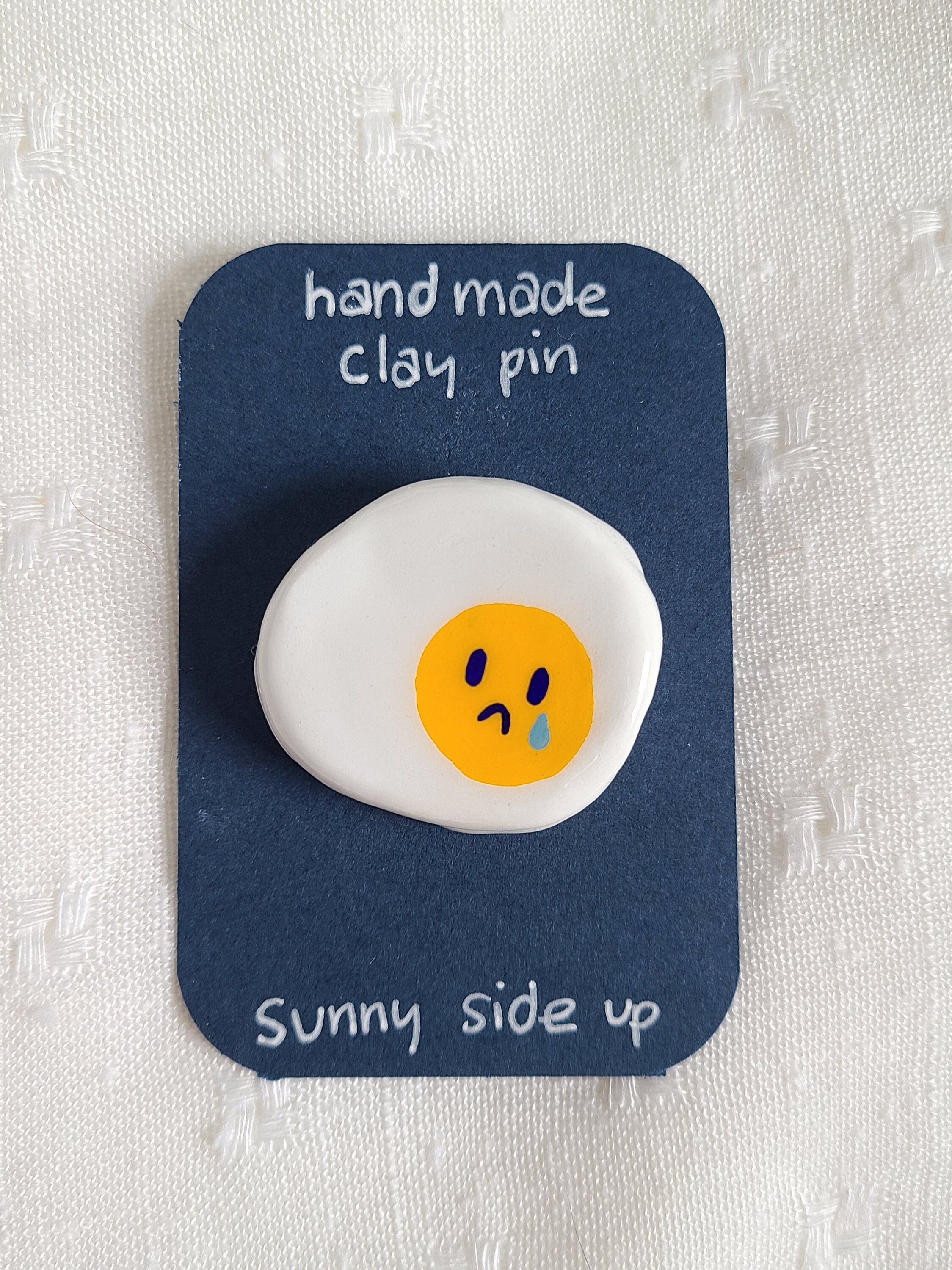 Handmade Egg Clay Pins - Etsy