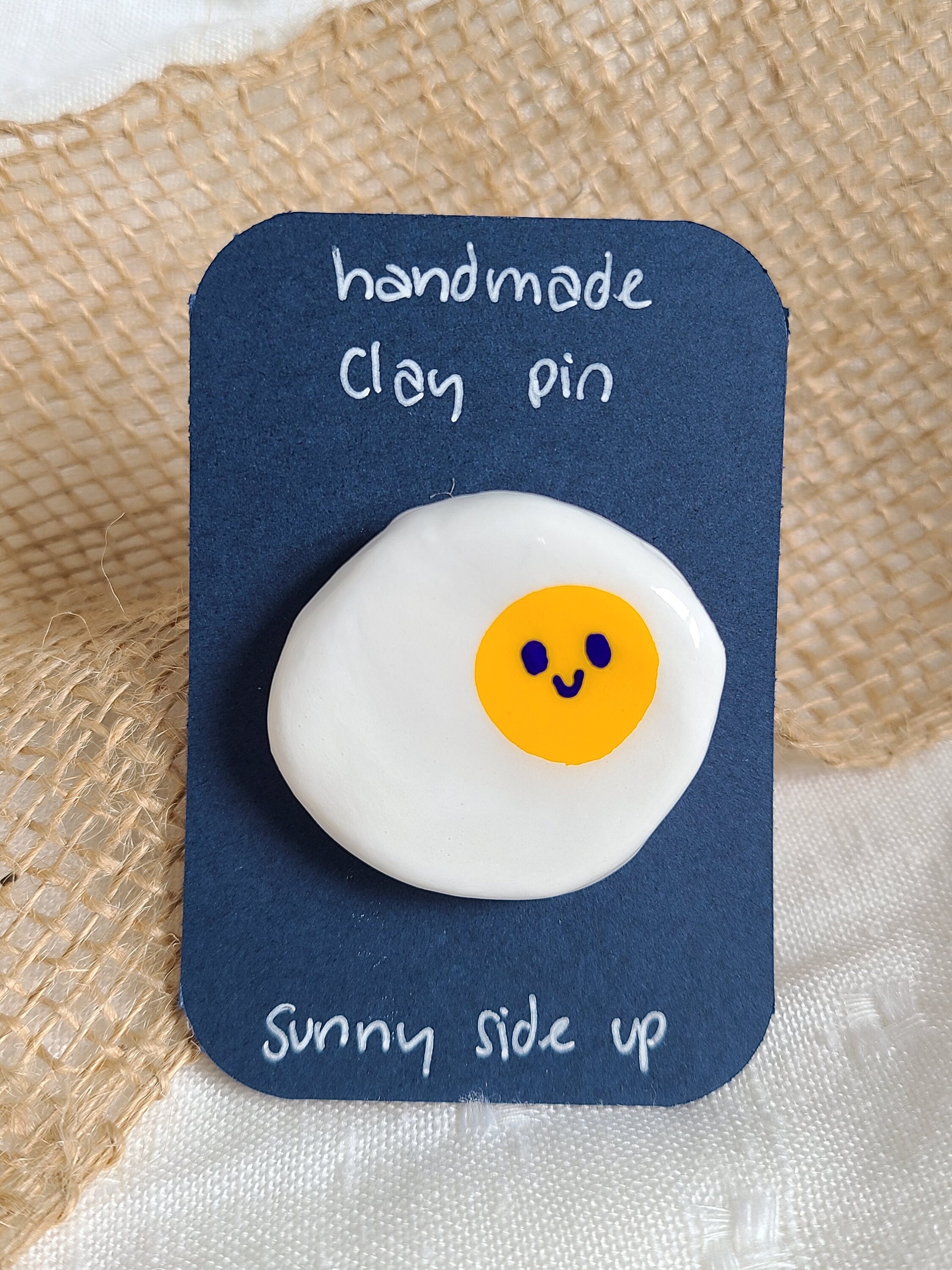 Handmade Egg Clay Pins - Etsy