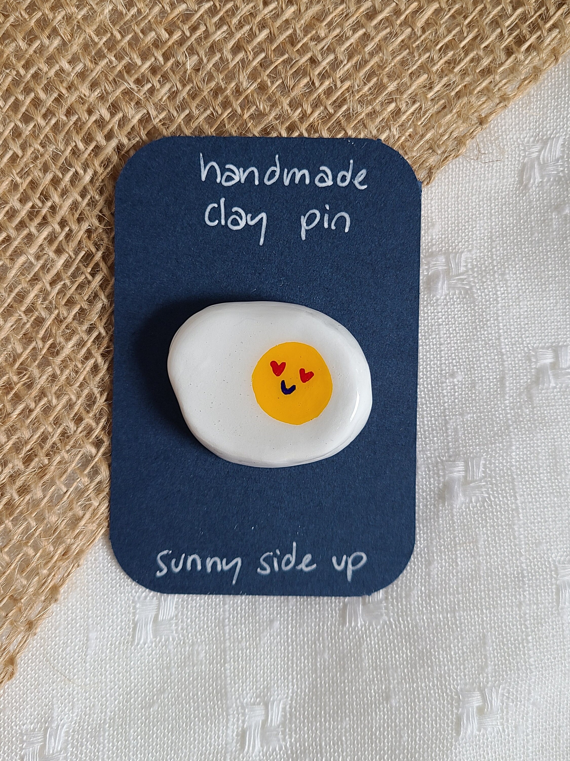 Handmade Egg Clay Pins - Etsy