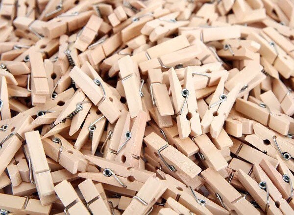 Wooden Photo hanger wooden clips with string Wooden clips | Etsy