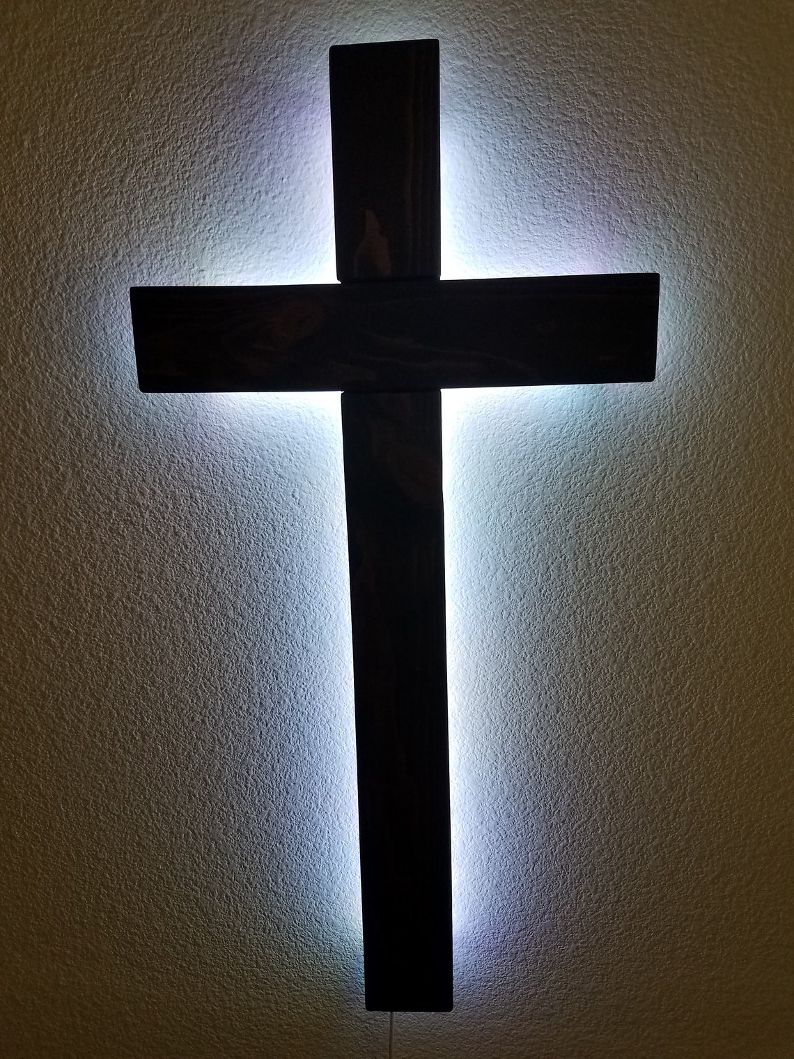 Wood Cross LED Light-UP / Backlit Wall Mount Handmade | Etsy