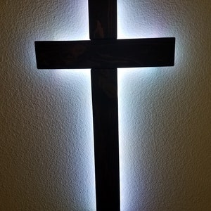 Wood Cross LED Light-UP / Backlit Wall Mount Handmade | Etsy