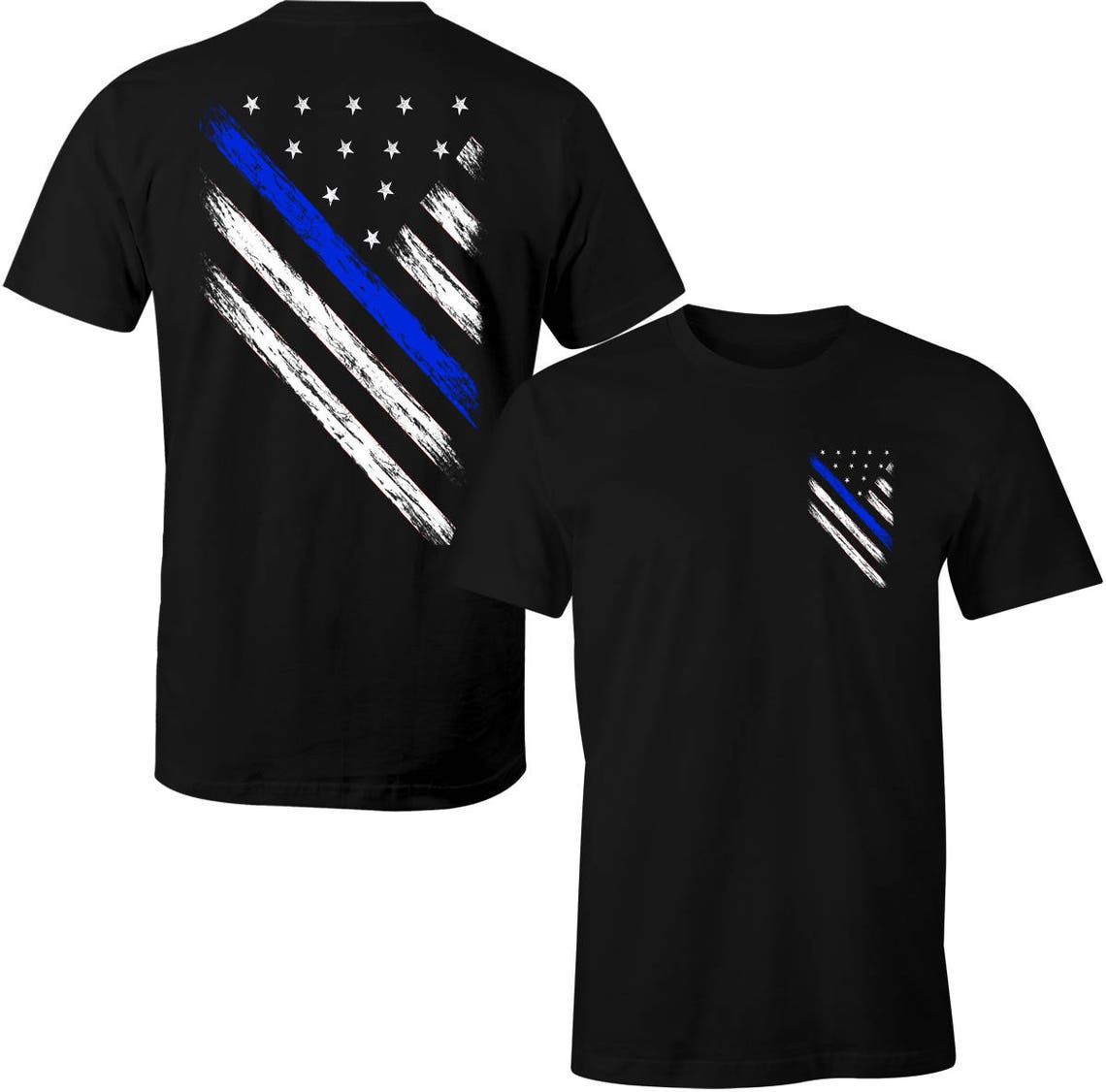 Thin Blue Line Shirt Police USA Flag Shirt Blue Lives Matter | Etsy